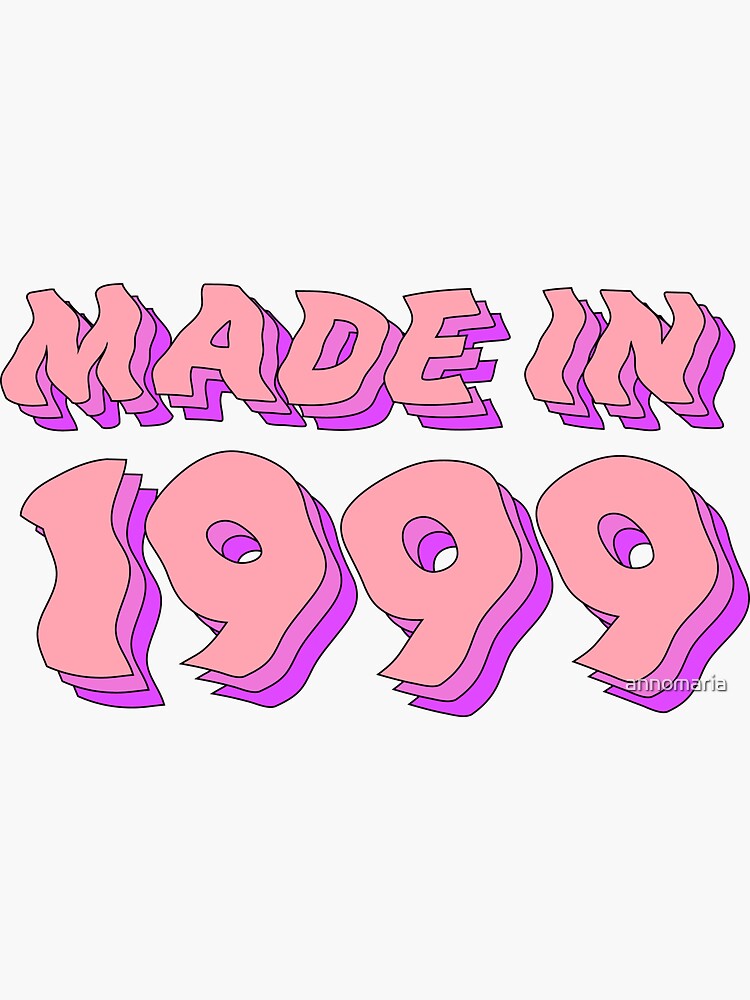 "1999 stickers, Made In The 90s, car stickers, bumper stickers ...