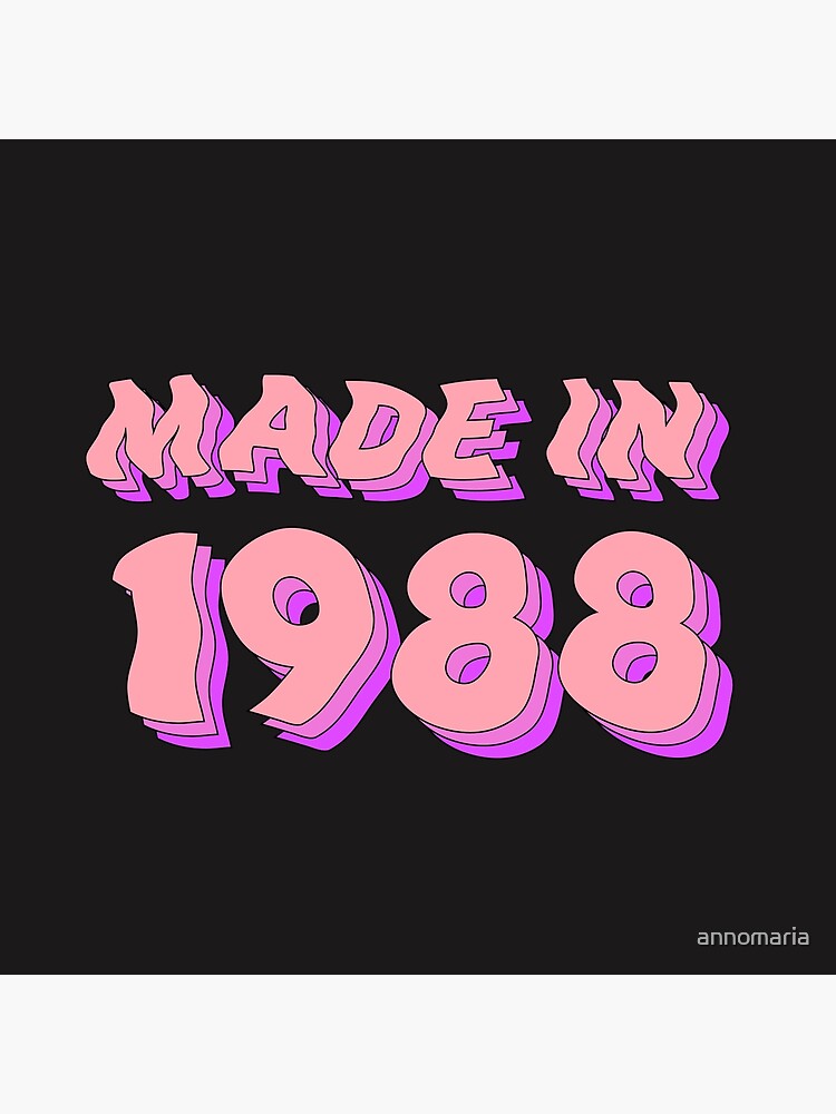 "Made in 1988 stickers, Made In The 80s, car stickers, bumper stickers ...