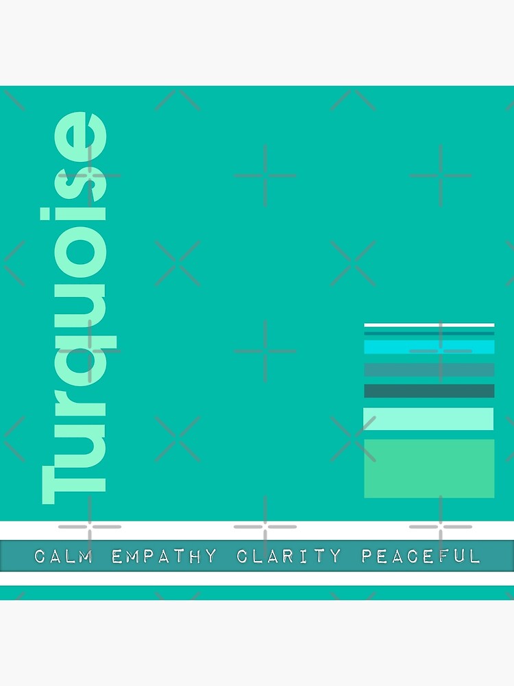 Póster «Definición de turquesa. Claridad, Pacífica, Empatía, Calma ...