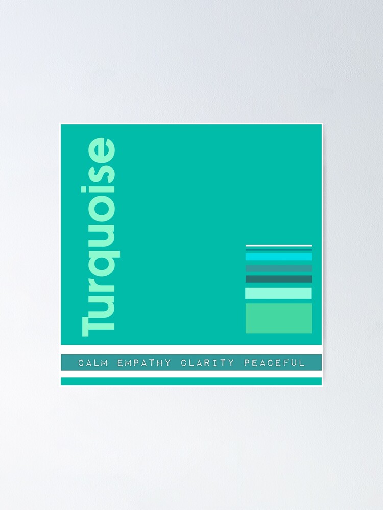 Póster «Definición de color turquesa. Claridad, Paz, Empatía, Calma ...