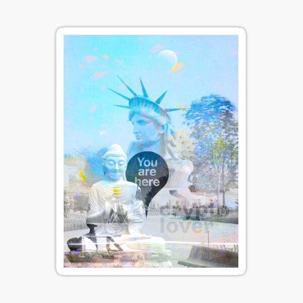 "You are here" Sticker for Sale by Pogorelovdesign | Redbubble