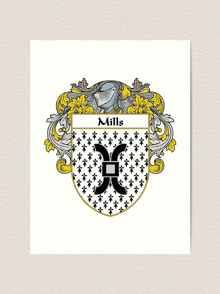 "Mills Coat of Arms/Family Crest" Art Print for Sale by IrishArms ...