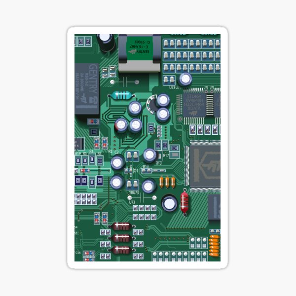 "Motherboard " Sticker for Sale by CroDesign | Redbubble