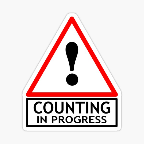 "Crocheter / Knitter warning sign: counting in progress" Sticker for ...