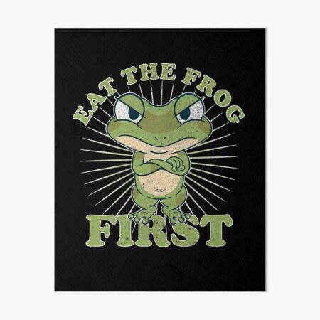 ""Eat The Frog First" Vintage Comic Time Management" Art Board Print ...