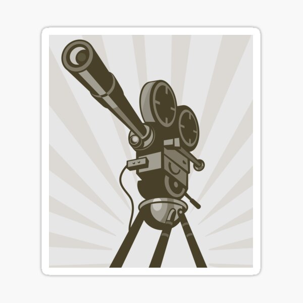 "Vintage Movie Camera" Sticker for Sale by Ares286 | Redbubble