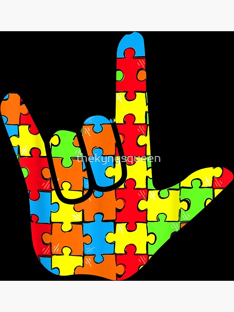 "AUTISM HANDPRINTS" Poster for Sale by thekyngsqueen | Redbubble