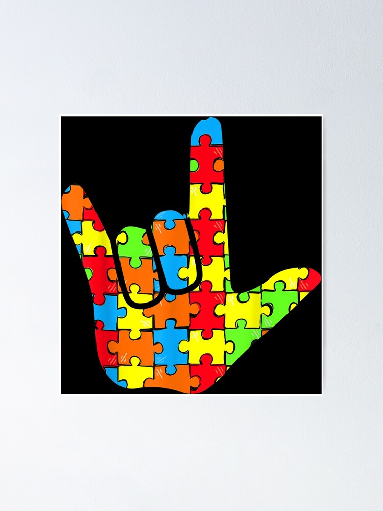 "AUTISM HANDPRINTS" Poster for Sale by thekyngsqueen | Redbubble