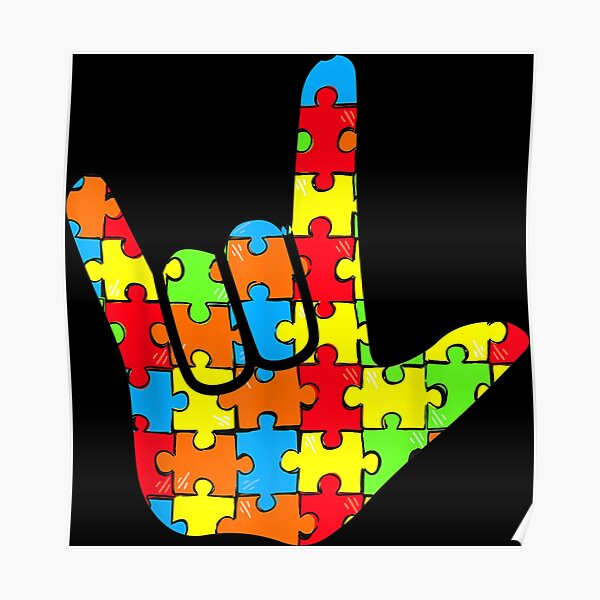 "AUTISM HANDPRINTS" Poster for Sale by thekyngsqueen | Redbubble