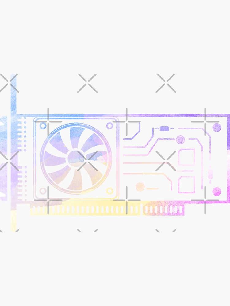 "Watercolor GPU Graphic Card" Sticker for Sale by DesignLiterally ...