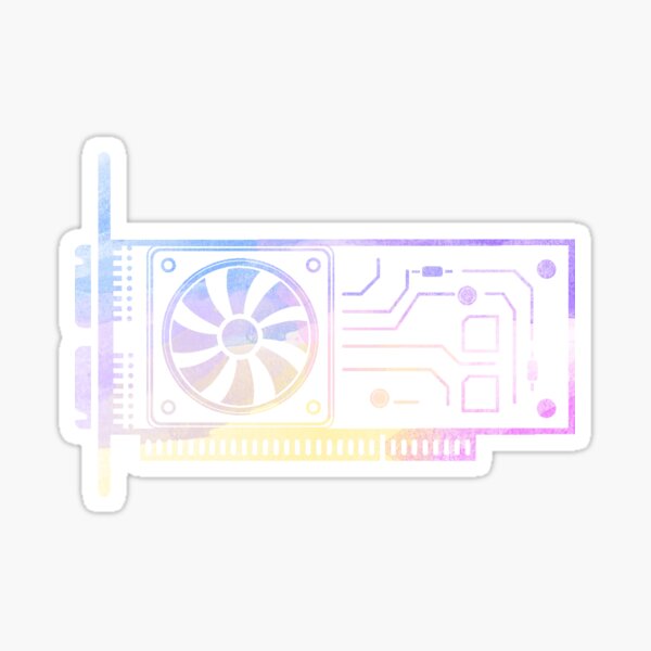 "Watercolor GPU Graphic Card" Sticker for Sale by DesignLiterally ...