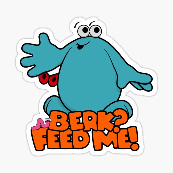 "Berk!" Sticker for Sale by Random-Tees | Redbubble