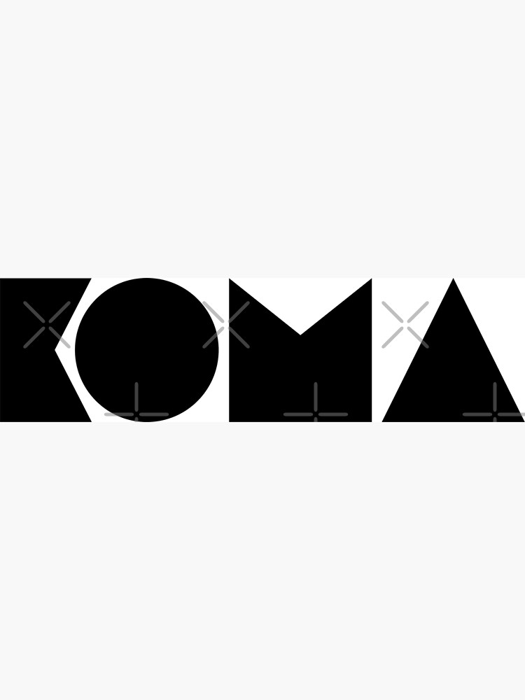 "unique koma logo black/white design" Poster for Sale by KomaVisuals ...