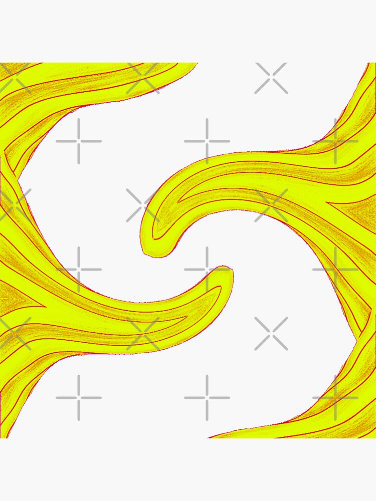 "Hot pink and yellow spiral print." Sticker by JoySpark | Redbubble