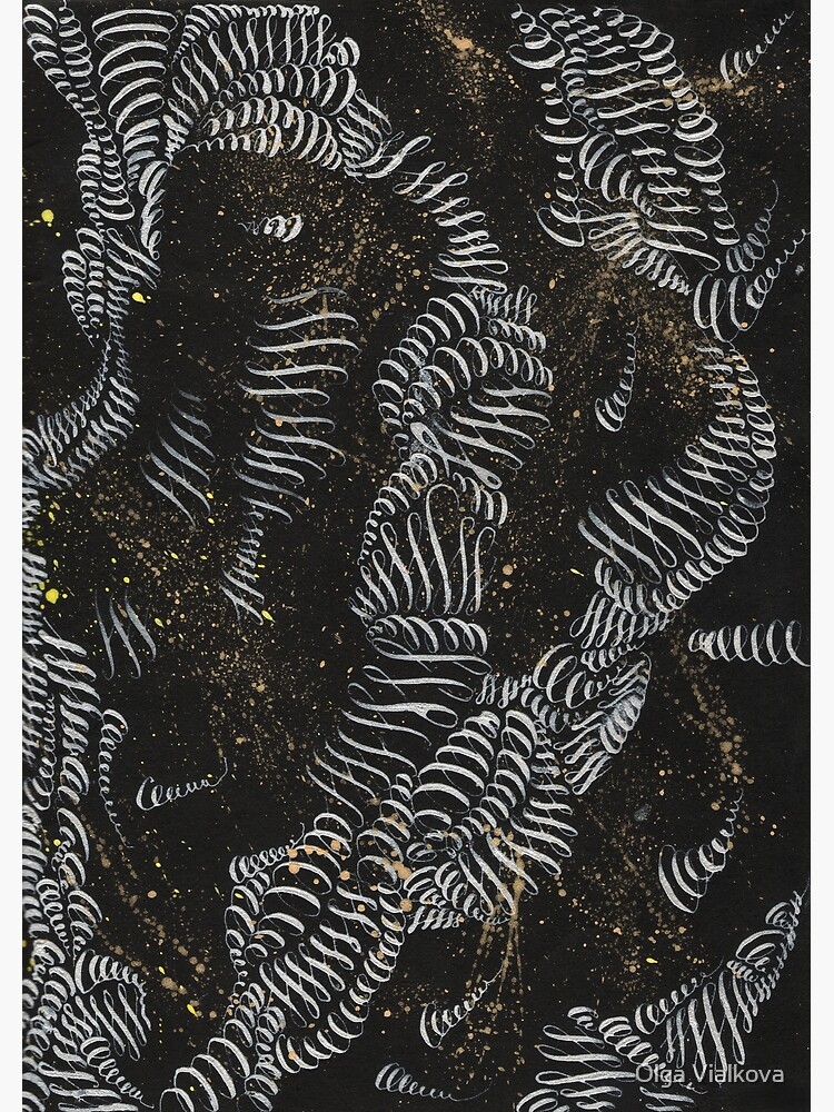 "Calligraphy composition "Universe"" Poster for Sale by zwieriewa ...