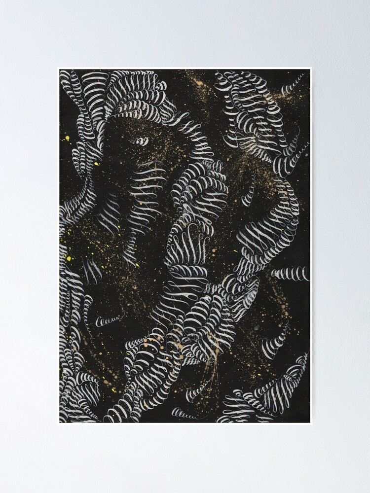 "Calligraphy composition "Universe"" Poster for Sale by zwieriewa ...