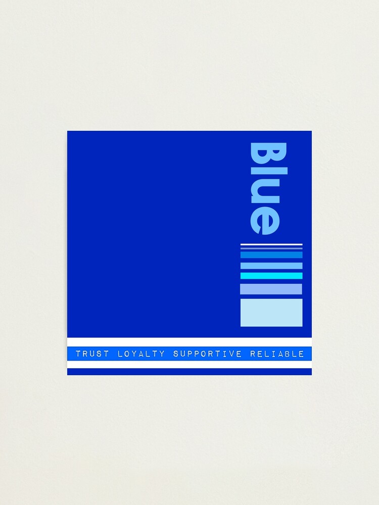 Lámina fotográfica «Definición de color azul. Confianza, Lealtad ...