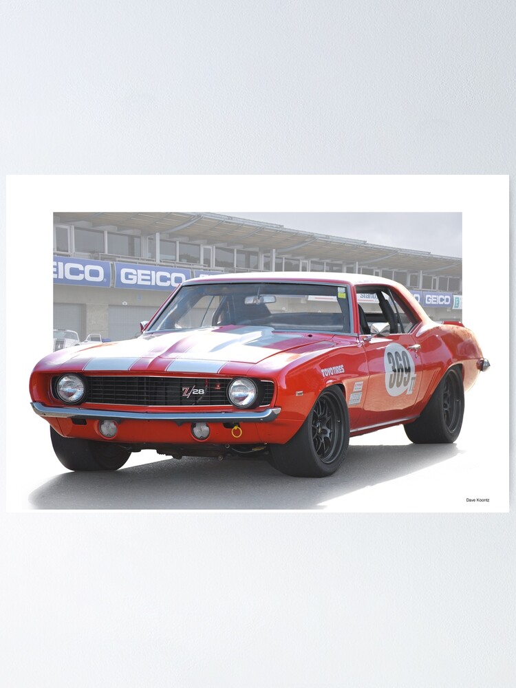 "1969 Chevrolet Camaro Z28 'Trans Am' Racer" Poster by DaveKoontz ...