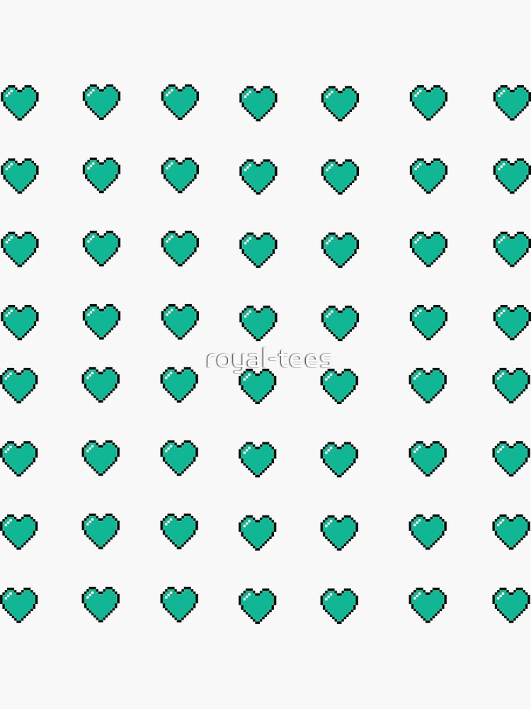 "Extra Small green Pixel Heart Sticker Pack" Sticker for Sale by royal ...