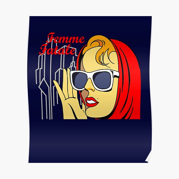 "Femme Fatale Woman Face " Poster for Sale by IhorKondesign | Redbubble