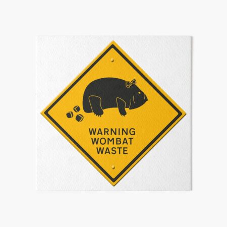 "Cartoon - Wombat waste warning sign. Wombats are unusual in that their ...