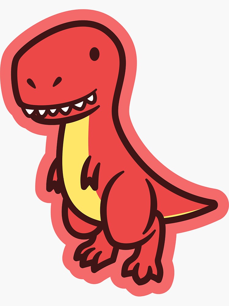 "Cute T-Rex" Sticker by Ghozi | Redbubble