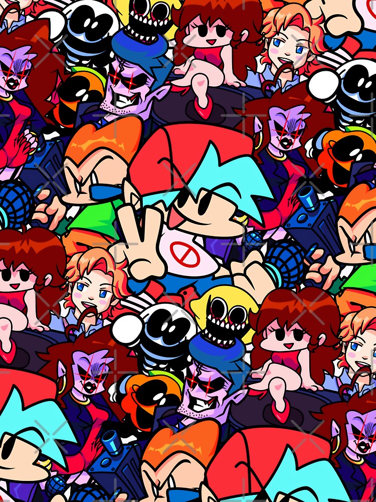 "Friday Night Funkin Collage" T-shirt for Sale by excusememood ...