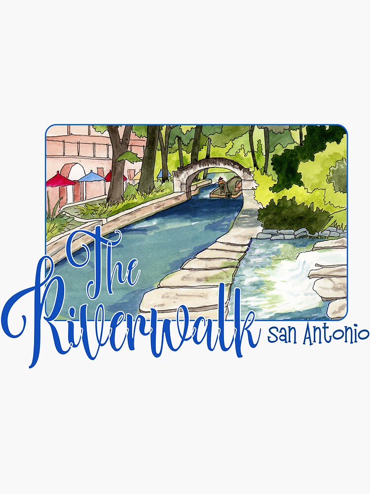 "The Riverwalk, San Antonio Texas" Sticker for Sale by MMc Buck | Redbubble