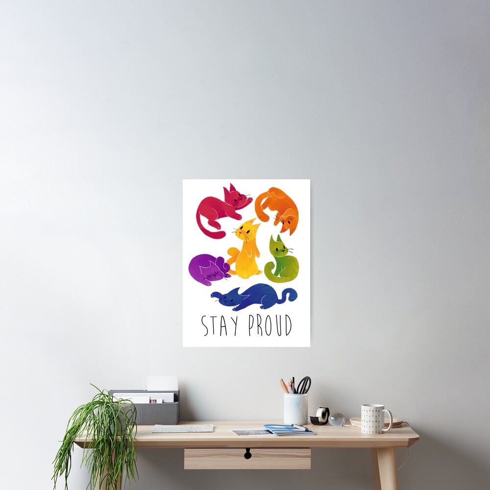 "LGBT + PRIDE CATS" Poster for Sale by Feyrah | Redbubble