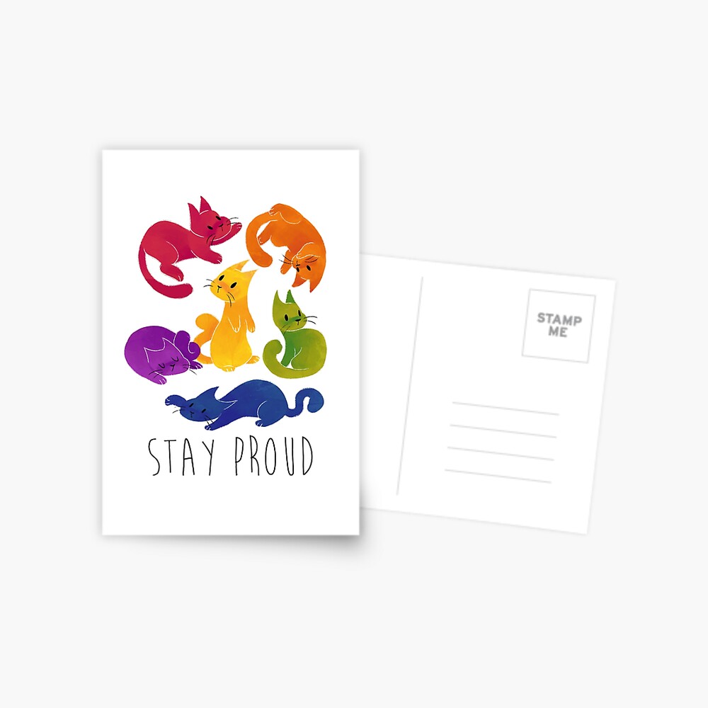 "LGBT + PRIDE CATS" Postcard by Feyrah | Redbubble