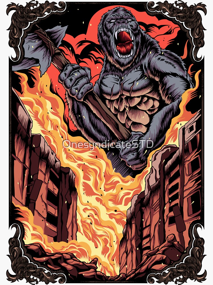 "KING KONG" Sticker by OnesyndicateSTD | Redbubble