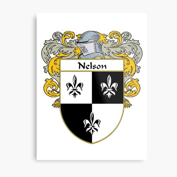 "Nelson Coat of Arms/Family Crest" Metal Print for Sale by IrishArms ...
