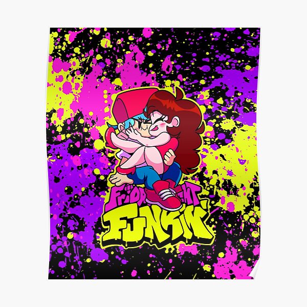 "Friday Night Funkin, Boyfriend & Girlfriend" Poster for Sale by ...