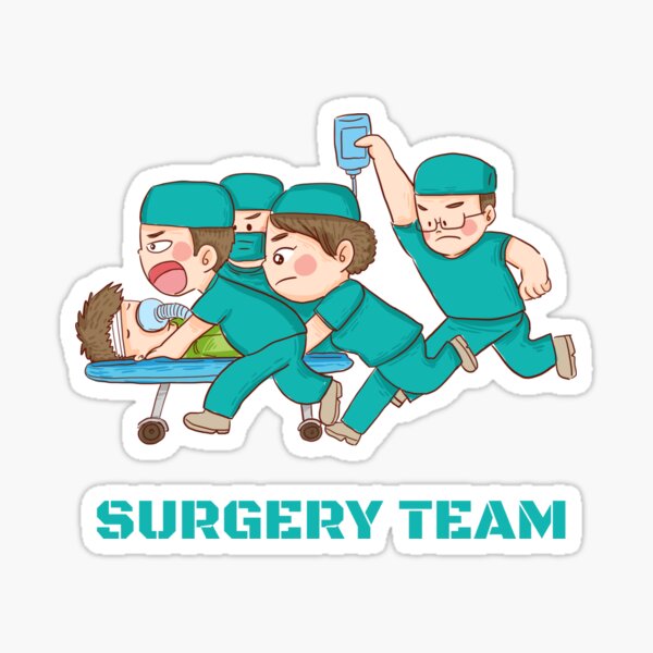 "Surgery team, operating room doctors and nurses" Sticker for Sale by ...