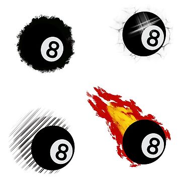 "Billiard Pool Player 8-Ball Sticker Pack" Sticker for Sale by Mayhill ...