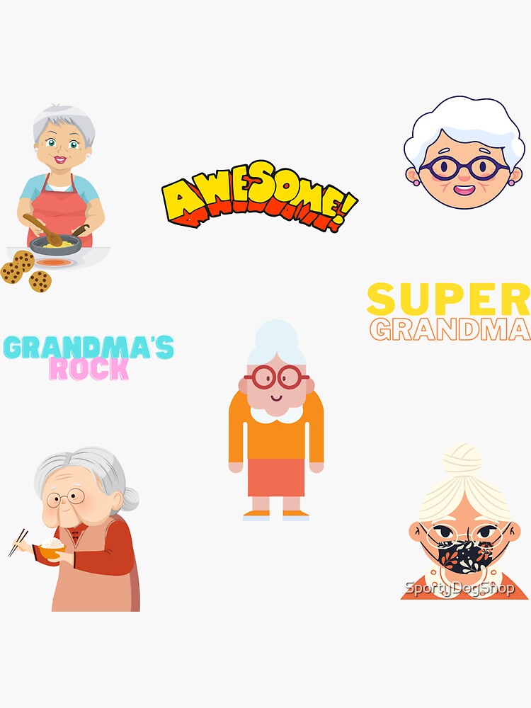 "Grandma Knows Everything Sticker Pack" Sticker for Sale by ...