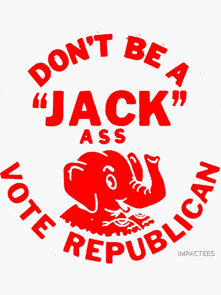 "VOTE REPUBLICAN" Sticker for Sale by IMPACTEES | Redbubble