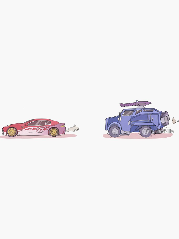 "Fast and slow" Sticker for Sale by Charliedzilla | Redbubble