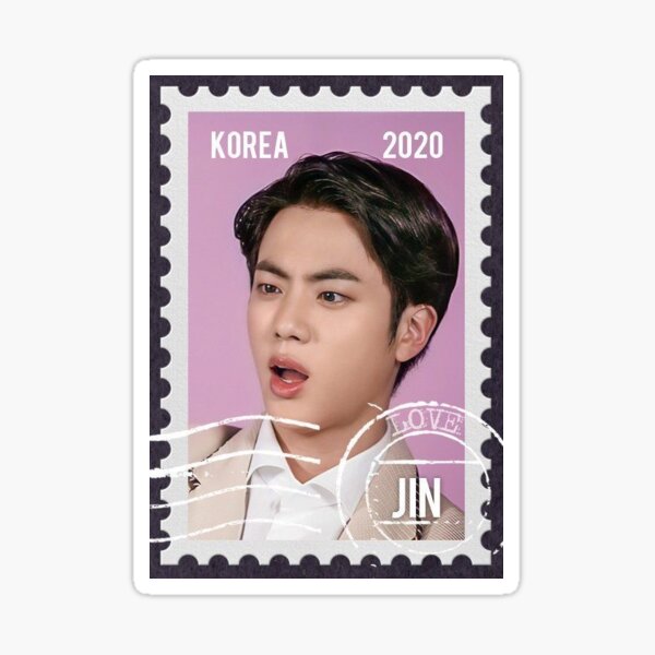 "jin stamp" Sticker for Sale by jazzzzzzzo | Redbubble