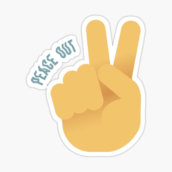 "Peace Out" Sticker by CornichonParade | Redbubble
