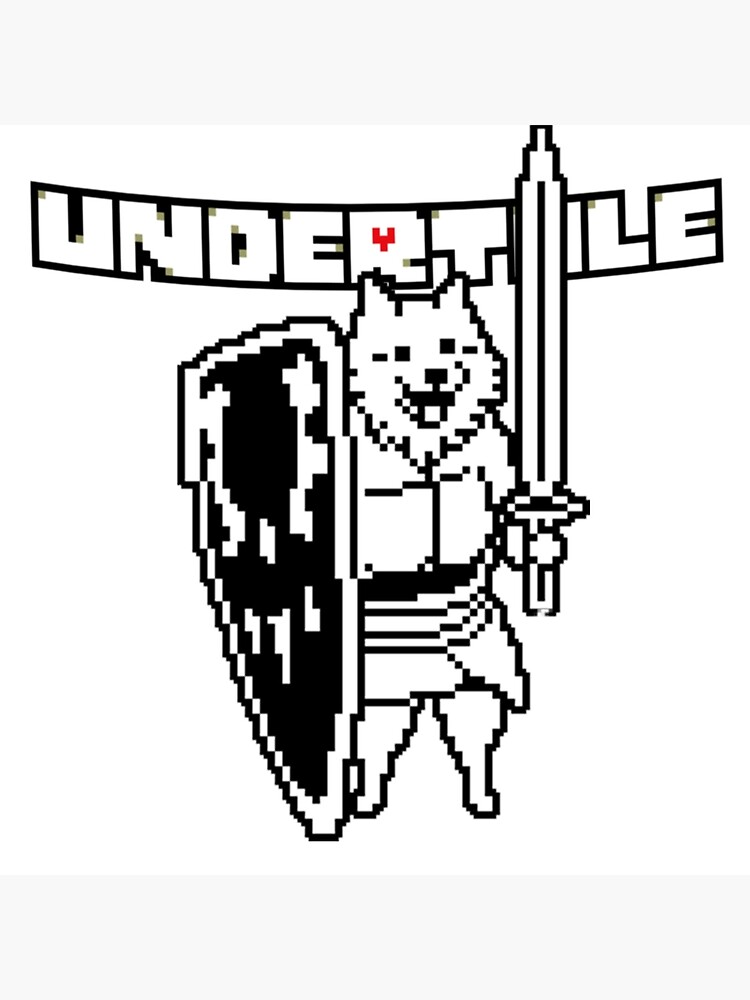 "Undertale - Lesser Dog w/ Logo" Photographic Print by RubbleHeart ...