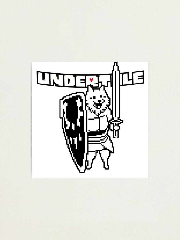 "Undertale - Lesser Dog w/ Logo" Photographic Print by RubbleHeart ...