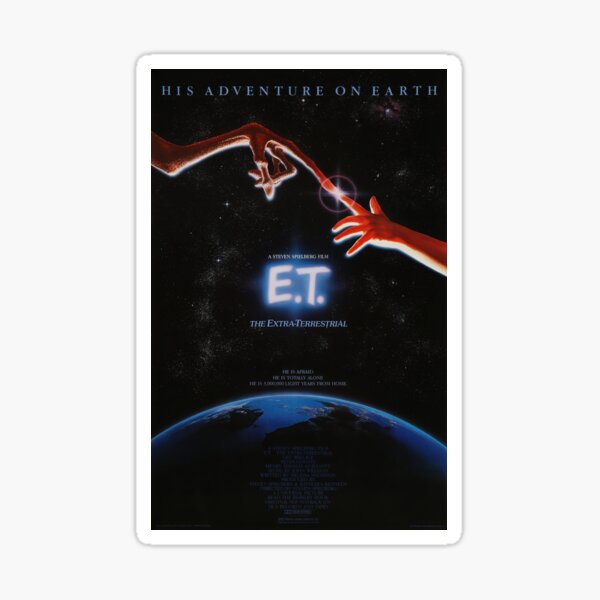 "E.T. The Extra-Terrestrial Poster" Sticker by fdfv | Redbubble