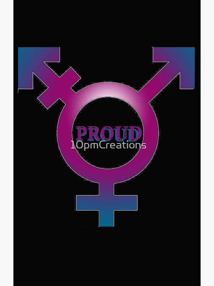 Póster «Símbolo trans ORGULLOSO con gradación de color ombre: rosa ...