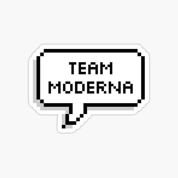 "Vaccinated "Team Moderna"" Sticker for Sale by audibl | Redbubble