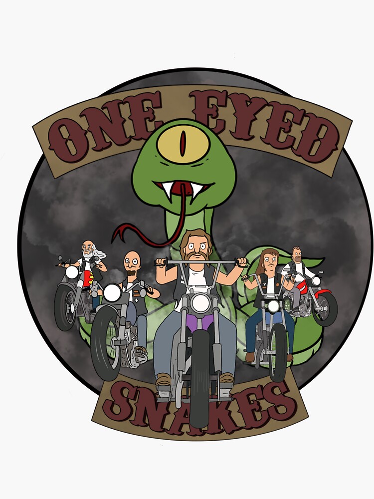 "One eyed snakes" Sticker for Sale by Quicktothedraw | Redbubble