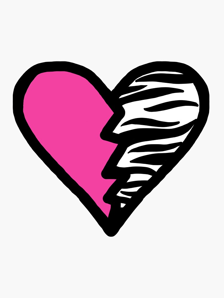 "Zebra Heart" Sticker for Sale by TwiSpi | Redbubble