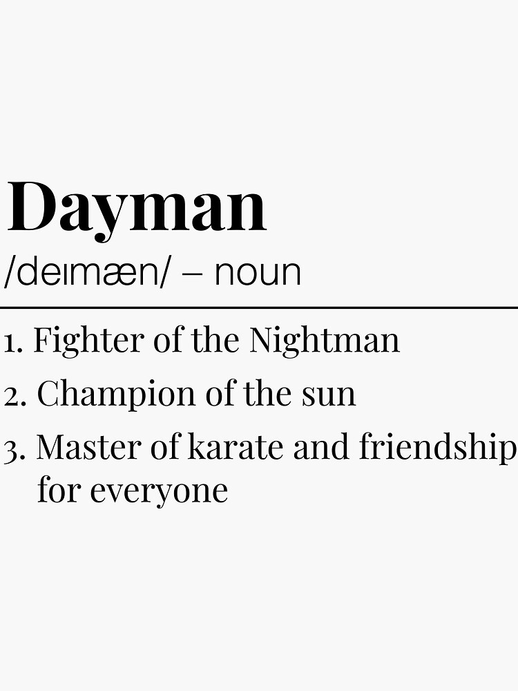"Dayman" Sticker for Sale by pwhdesigns | Redbubble