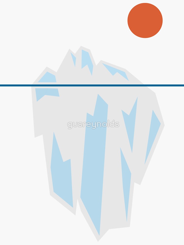 "Iceberg" Sticker by gusreynolds | Redbubble