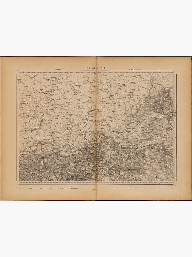 "Liestal and Schaffhausen map from 1879" Sticker by ProudSwiss | Redbubble